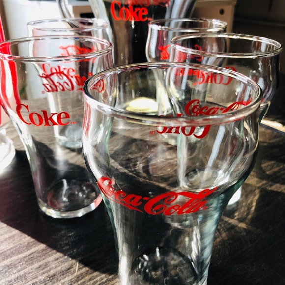 Coca Cola | Kitchen | Vtg Coca Cola Glass Set | Poshmark